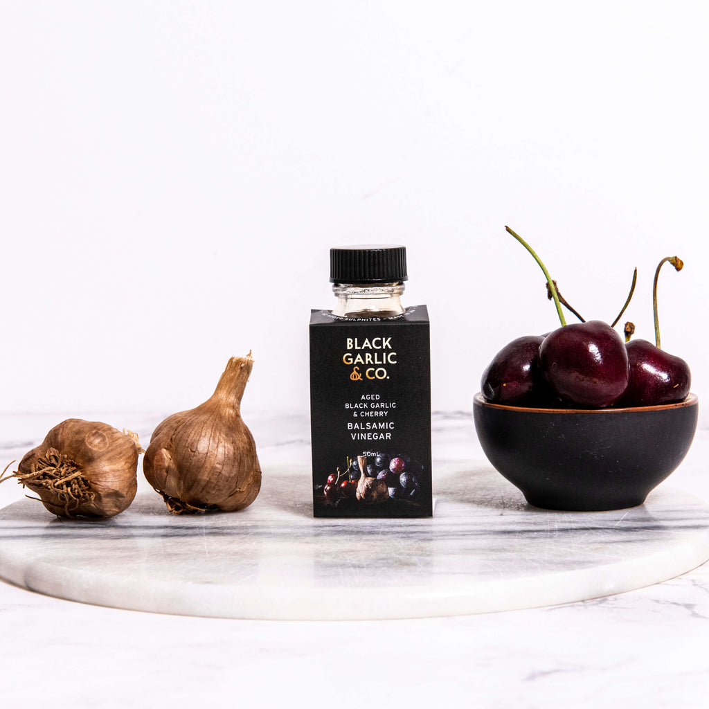 Aged Black Garlic & Cherry Balsamic Vinegar 50ml – Black Garlic & Co.
